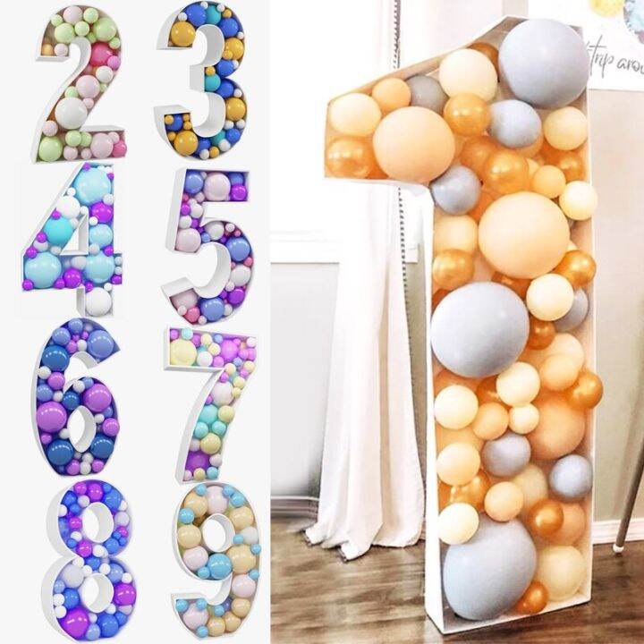 Explosive DIY 73Cm Big Number Balloon Filling Box Balloon Stand ...