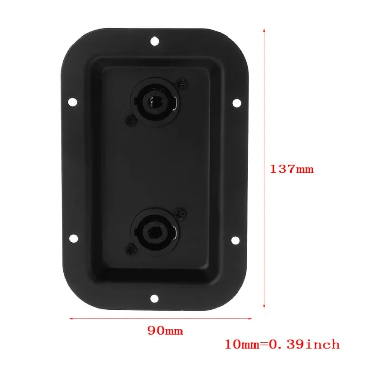 Jack Plate Socket Junction Box Clip Guitar Dual Large For SpeakOn PA ...