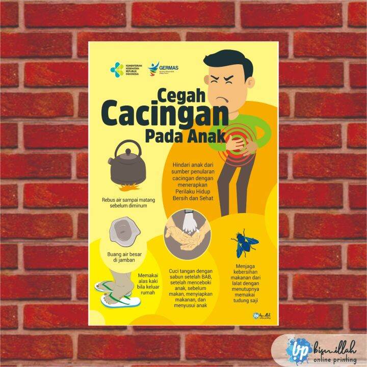 Poster Cegah Cacingan Pada Anak | Lazada Indonesia