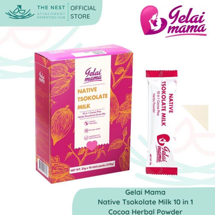 Hot guzhangqian98120 Gelai Mama Native Tsokolate Milk 10 in 1 Cocoa Herbal Powder | Lazada PH