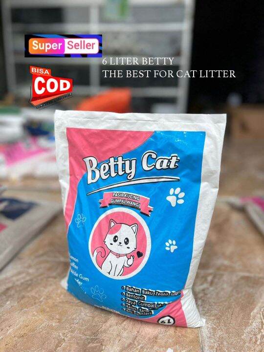 6 Liters of the best cat litter-BETTY CAT LITERS-PASIR KUCING GUMPAL ...