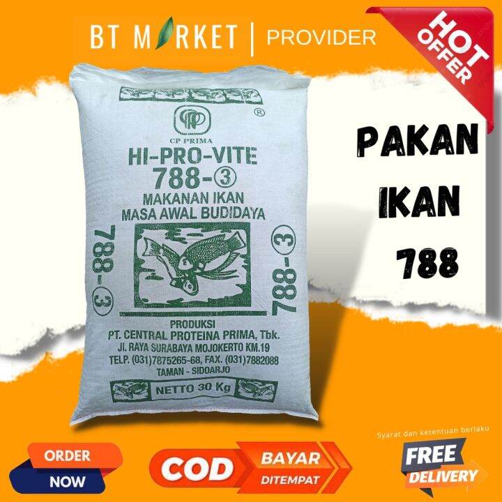 Pelet Ikan Pakan Ikan CP PRIMA 788 (10 kg) nila, mas, patin, bandeng ...