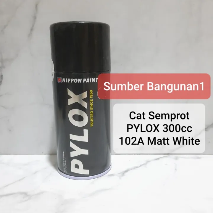 Pylox 102A Matt White putih doff dop pilox cat semprot tembok besi | Lazada Indonesia