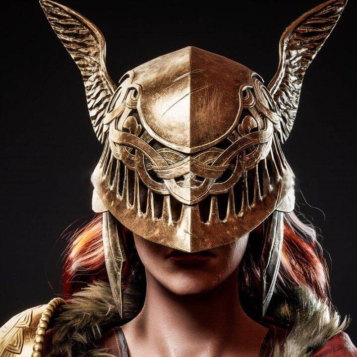 2022 New Elden Ring Valkyrie Helmet Cos Prop Resin Mask Role Playing ...