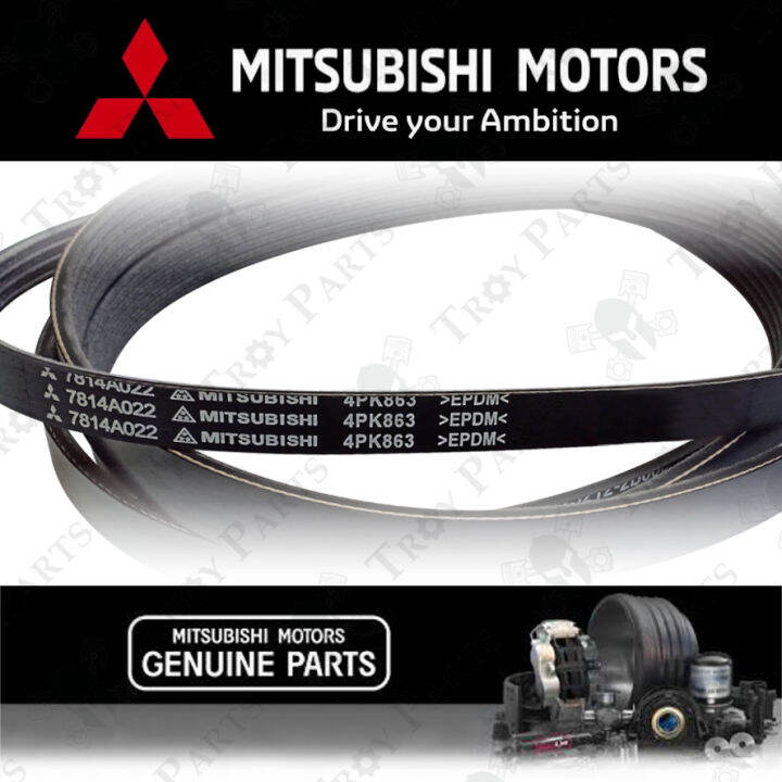 Original Mitsubishi Fan Belt 7814A022 for Mitsubishi Triton KL3 2.5 GLS ...