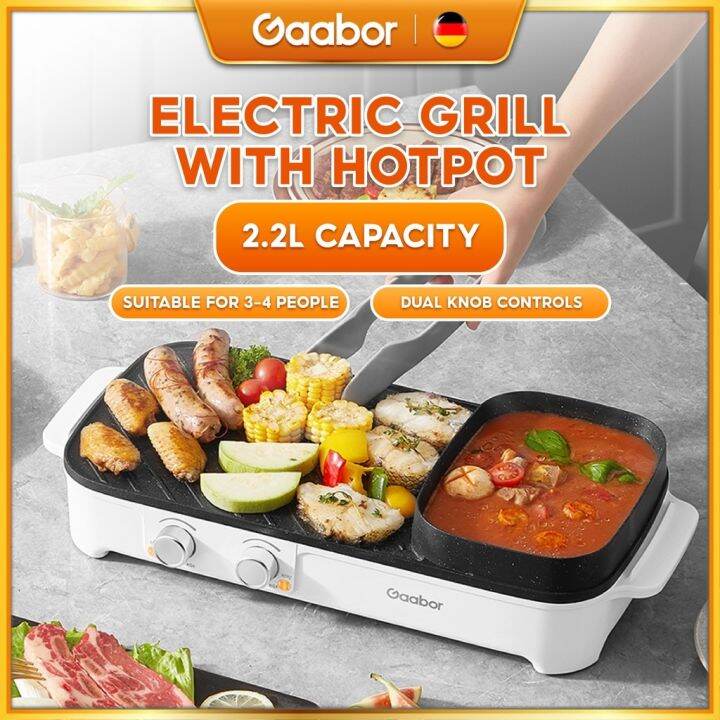 Gaabor BBQ Grill With Hot Pot Electric Grill | Lazada PH