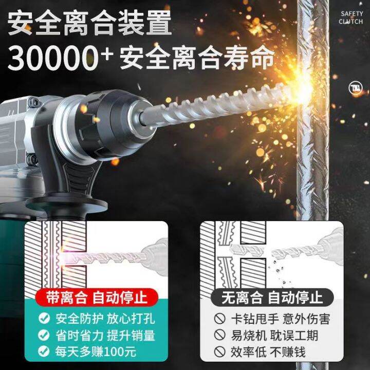 Brushless rechargeable electric hammer electric pickaxe three-purpose ...