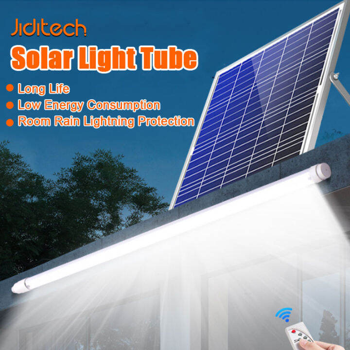 Jiditech 100W Solar Light Tube Solar LED Lights Outdoor Waterproof With ...