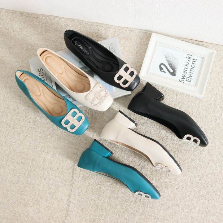 คัทชูหัวตัด Bethany High Heels | Lazada.co.th