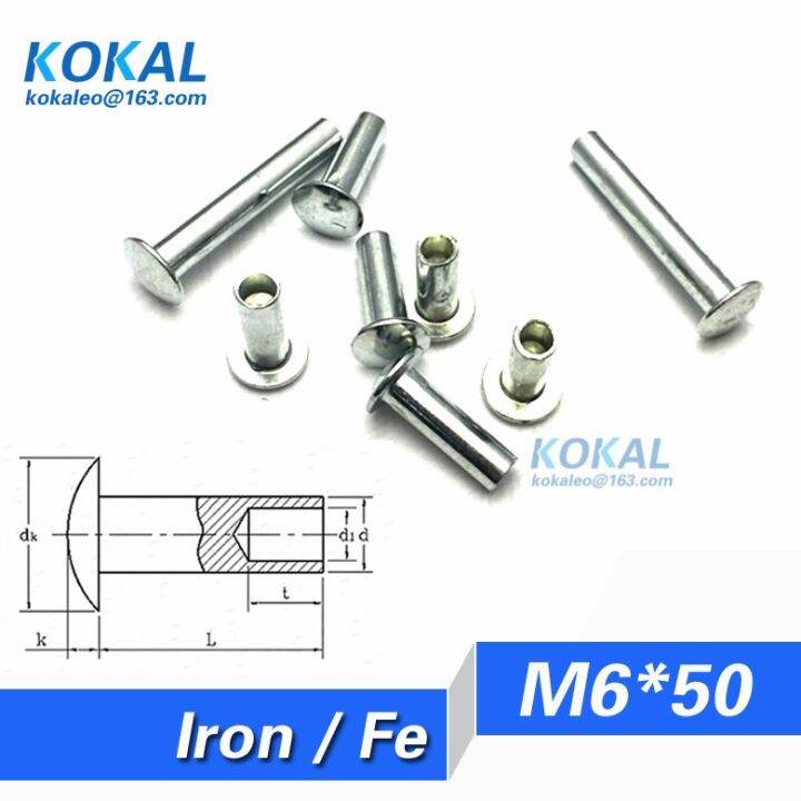 【ร้อน】 [YK Fe M6x50]20ชิ้นจัดส่งฟรี M6ชุดปุ่มหัวกลมซ็อกเก็ตก้าน Fe ...