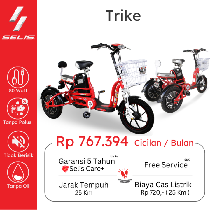 SELIS - Sepeda listrik Butterfly Trike | Lazada Indonesia