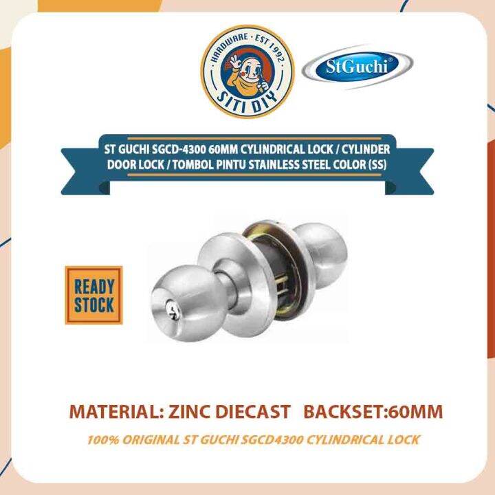 [SitiDIY] St Guchi SGCD-4300 60mm Cylindrical Lock / Cylinder Door Lock ...