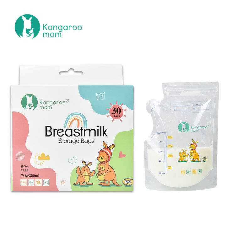 Kangaroomom BPA FREE Breastmilk Storage Bag 200mL (30 Bags per Pack) | Lazada PH