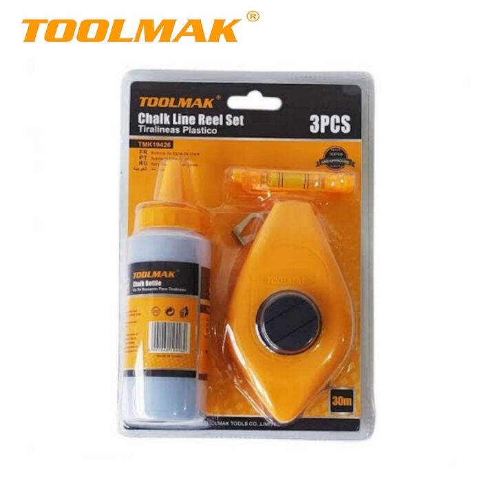 TOOLMAK CHALK LINE REEL SET LAY-OUT PITIK | Lazada PH