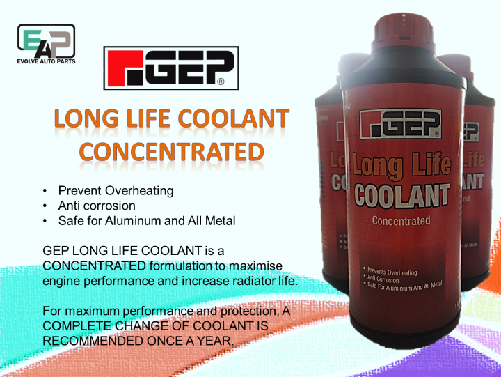 GEP Long Life Red Coolant Concentrated – Suitable for Toyota (1L) | Lazada