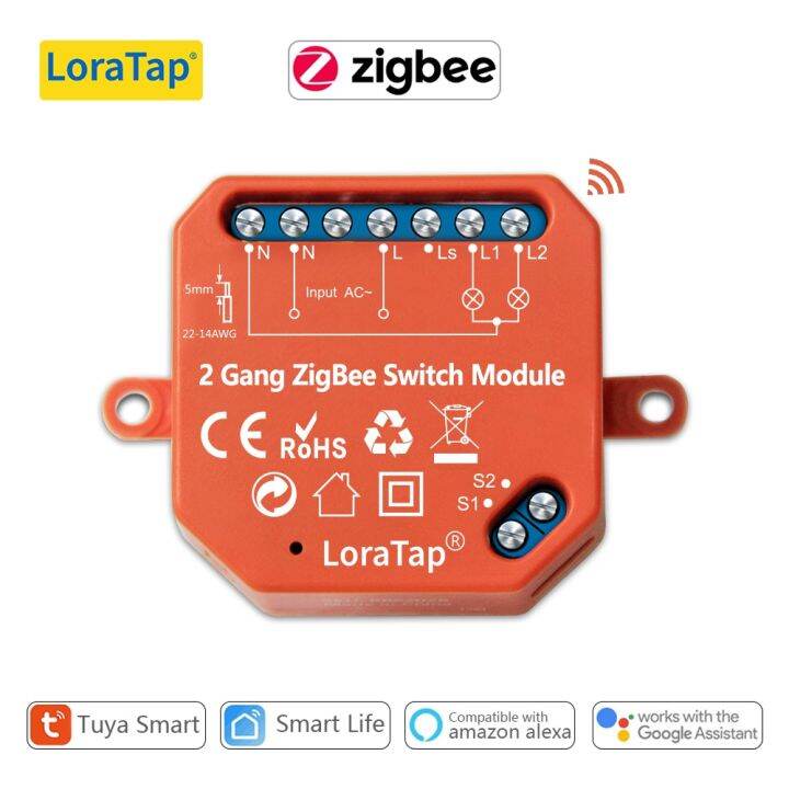 Tuya Smart Life ZigBee Switch 2 Gang Relay Module Lighting Google Home ...