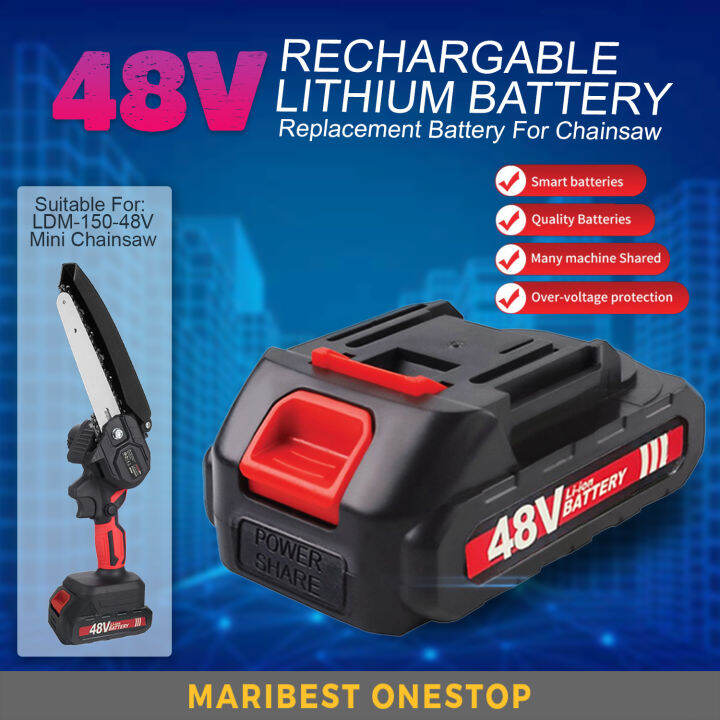 48V Rechargeable Lithium Battery For LDM-150-48V Chainsaw Replacement Li-Ion Battery Lithium Ion ...