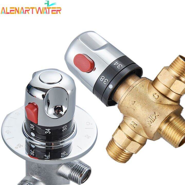 Brass Thermostatic Mixing Valve Constant Water Temperature Shower ...