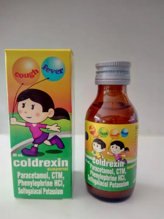 coldrexin syrup syr sirup 60ml 60 ml cough fever obat batuk demam anak ...