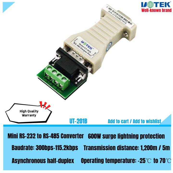 {hot} Uotek Mini Rs232 To Rs485 Converter Rs 232 Db9 Rs 232 To Rs 485 Adapter Serial Connector