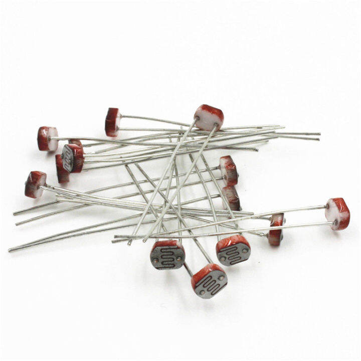 wucuuk 30PCS Photoresistor LDR CDS 5mm Light-Dependent Resistor Sensor ...