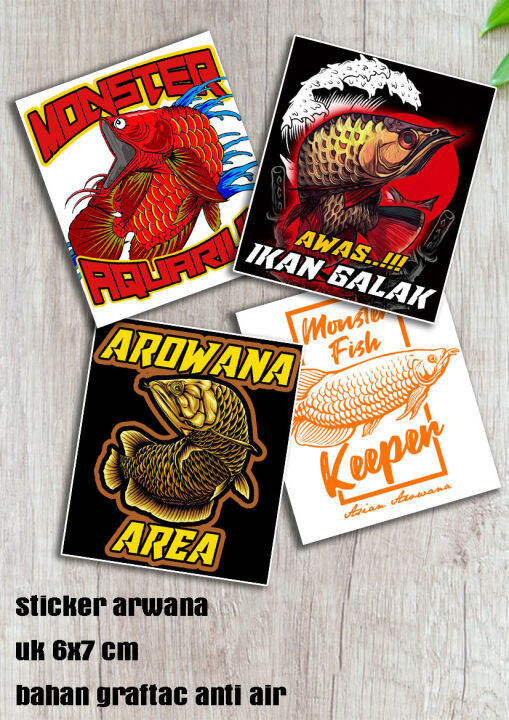 Sticker Ikan Arwana-Tempelan Aquarium-Ikan Arwana | Lazada Indonesia