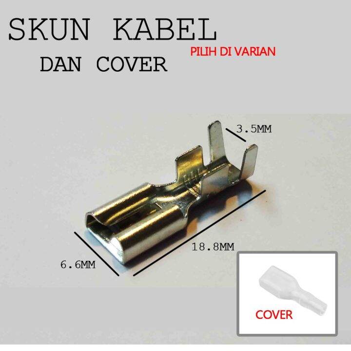 A136 A138 Skun cover Kabel Female Gepeng wire clip | Lazada Indonesia