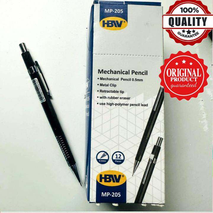 HBW MP-205 Mechanical Pencil HB 0.5mm Metal tip with rubber eraser ...