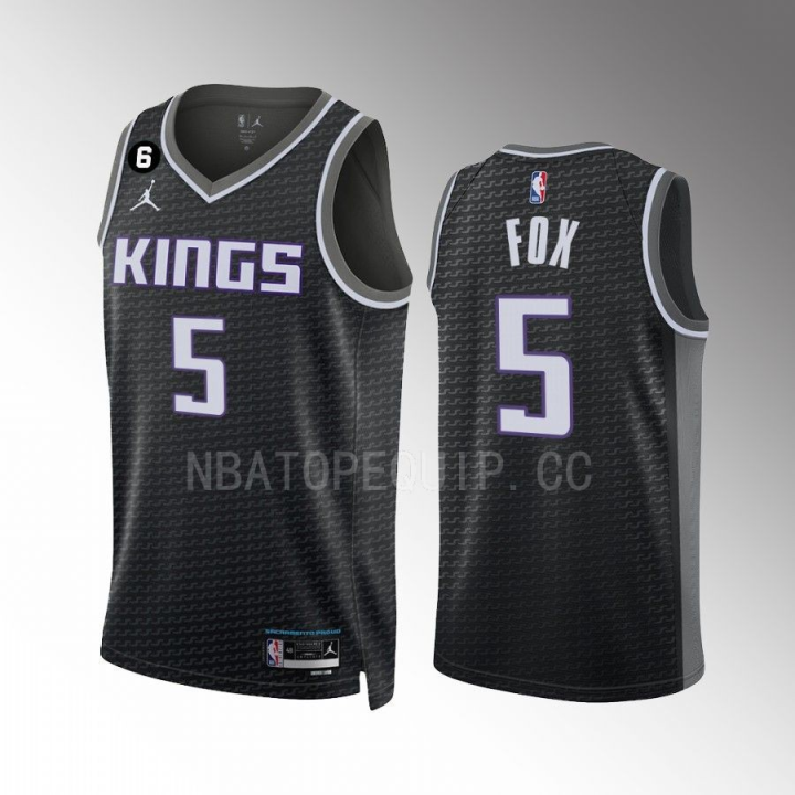 Men's 2022-23 City Edition Sacramento Kings De'Aaron Fox #5 Grey Jersey ...