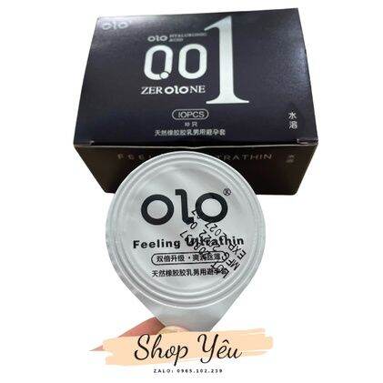 Bao Cao Su OLO 001 Đen Feeling Ultrathin, BCS Siêu Mỏng, Gấp Đôi Độ Trơn Hộp 10 BCS. | Lazada.vn