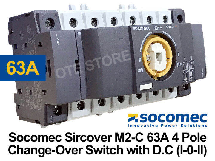 Socomec Sirco M2-C 63A / 100A 4 Pole Change Over Switch with D.C Interlock | Lazada