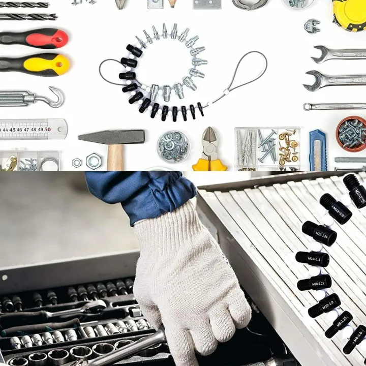 Nut & Bolt Thread Checker - Size Gauge Measuring Tool For Imperial 26 ...