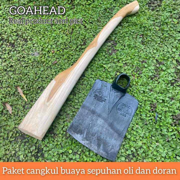 Paket Cangkul Merk Buaya Sepuhan Dan Doran 65 cm - Cangkul Buaya ...
