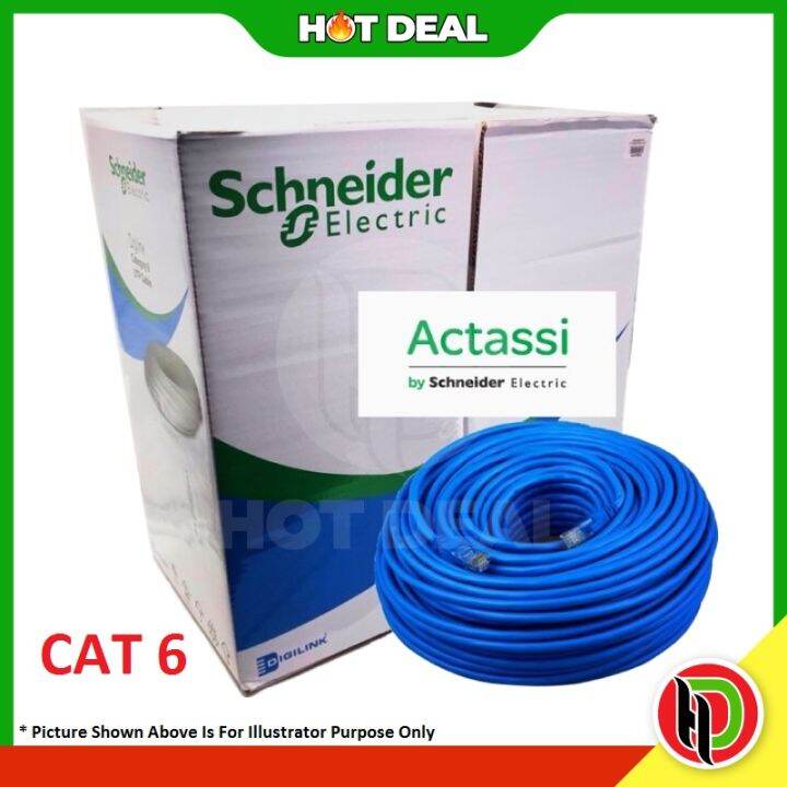 Hotdeal 50m / 100m Schneider Cat6 Full Copper Network Cable - Terminated With Cat6 RJ45 ...