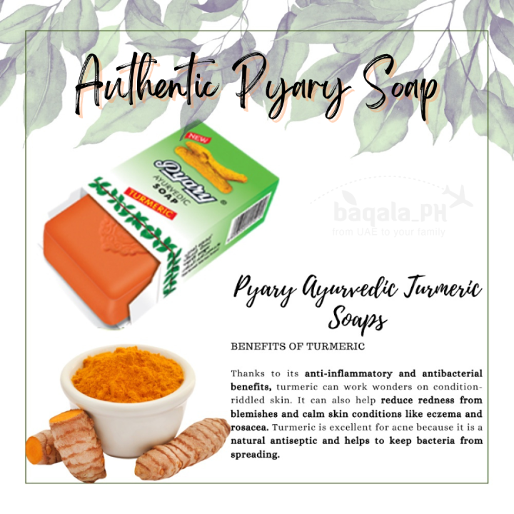 🇮🇳authentic Pyary Ayurvedic Turmeric Soap Anti Aging Anti Acne Soap
