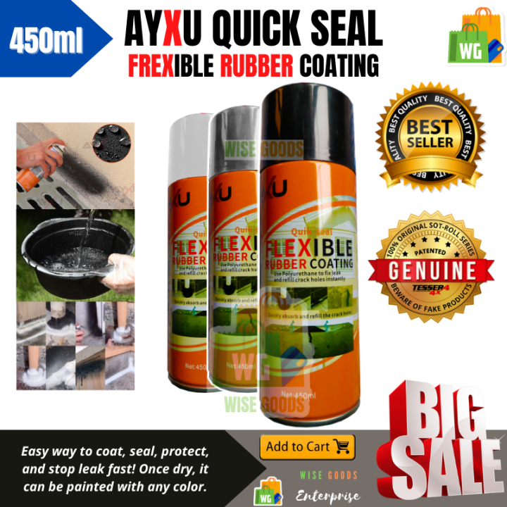 [PROMO] BUY1GET1 Wise Goods Waterproofing Rubber Coat Spray Sealant For Roof Wall Cracks Pipes ...