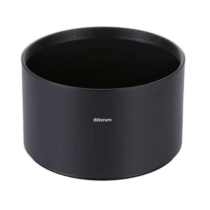 86mm Thread Type Straight Tube Full Metal Lens Hood Shade for Medium ...