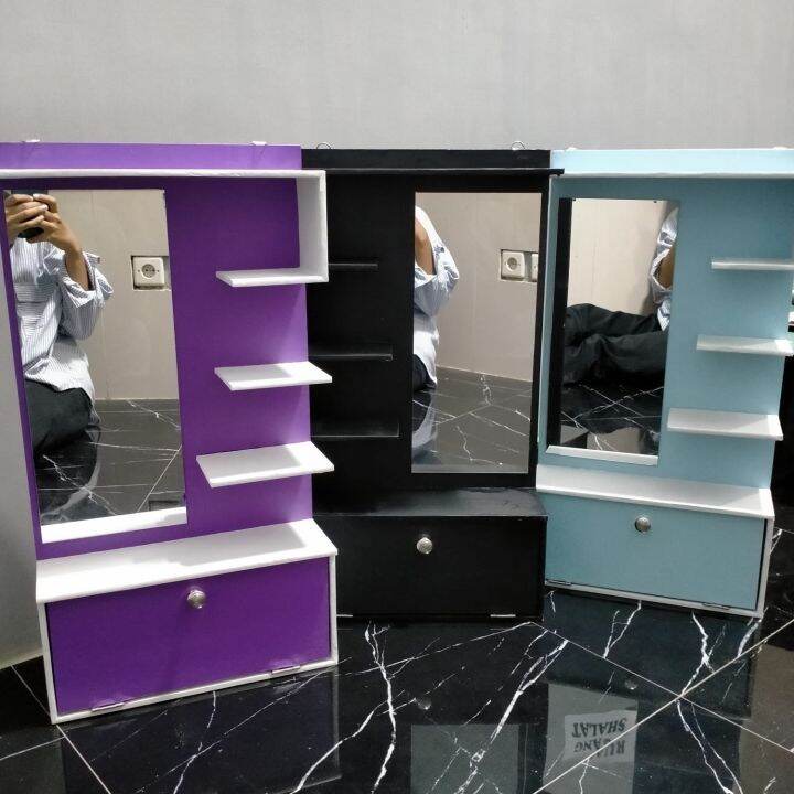 Rak Make Up Kaca Cermin Hiasan dinding 65 x 35 x 11 Cm tutup engsel ...