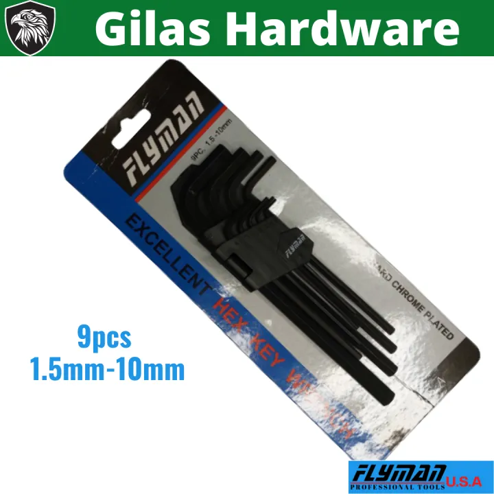 Flyman USA Original Allen Wrench Hex Key Set Heavy Duty Allen Wrench ...