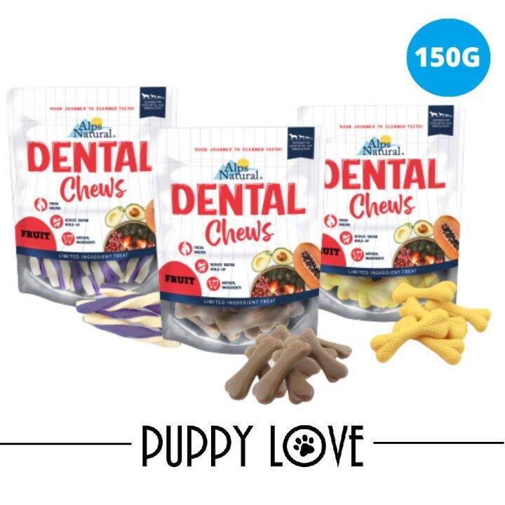 Alps Natural Dental Chews Fruit Series Dog Treat (150g) | Lazada