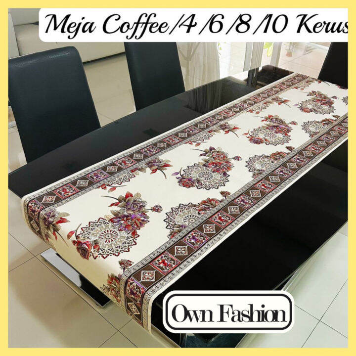 Alas Meja Lace Panjang ( Meja Tamu/Peti Sejuk/Meja Makan/Meja Kabinet ...
