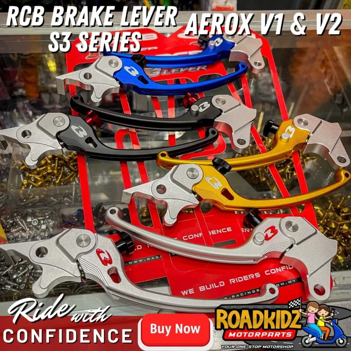 RCB BRAKE LEVER S3 SERIES AEROX V1 AND AEROX V2 | Lazada PH