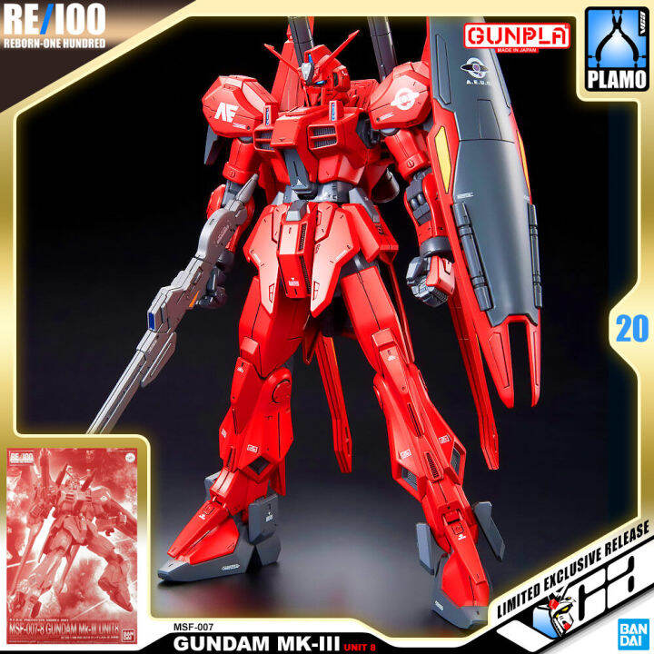 ⭐️ PREMIUM BANDAI PB GUNPLA REBORN ONE HUNDRED RE100 1/100 MSF-007-8 GUNDAM MK-III MK 3 UNIT 8 ...