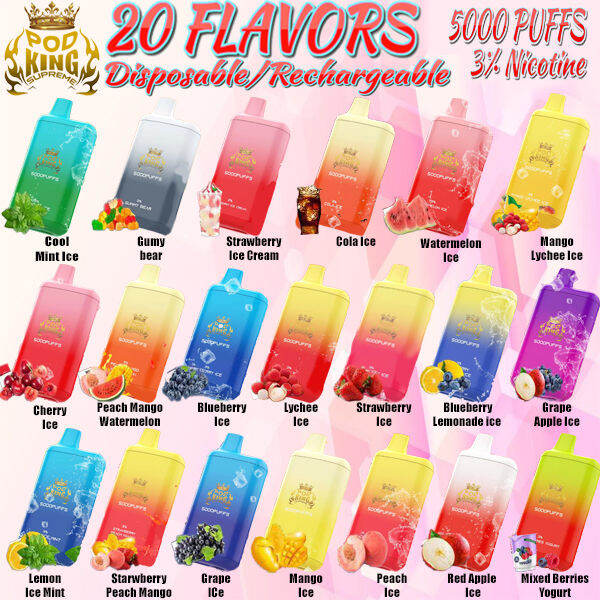 POD KING SUPREME Rechargeable Disposable 5000 Puffs | Lazada PH