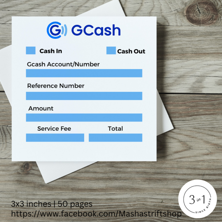 Gcash Cash in Cash out Notepad | Lazada PH