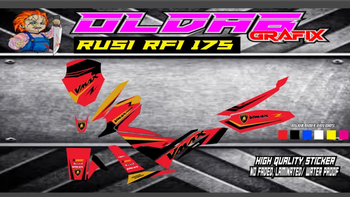 RUSI RFI 175 STICKER DECLS, FULL BODY DECALS, 187 | Lazada PH