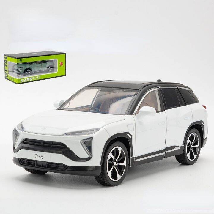 1:24อัลลอยด์ ES6ไดโอดโมเดลรถยนต์พลังงานใหม่ชุดของเล่นจำลองของเล่นโลหะมี ...