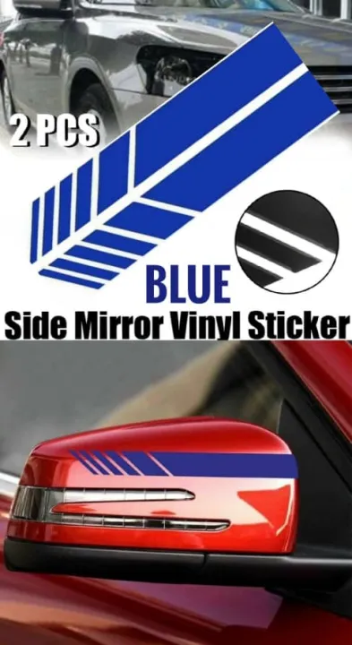 2PC Car Side Mirror Sticker Reflector Rearview Mirror Body Night ...
