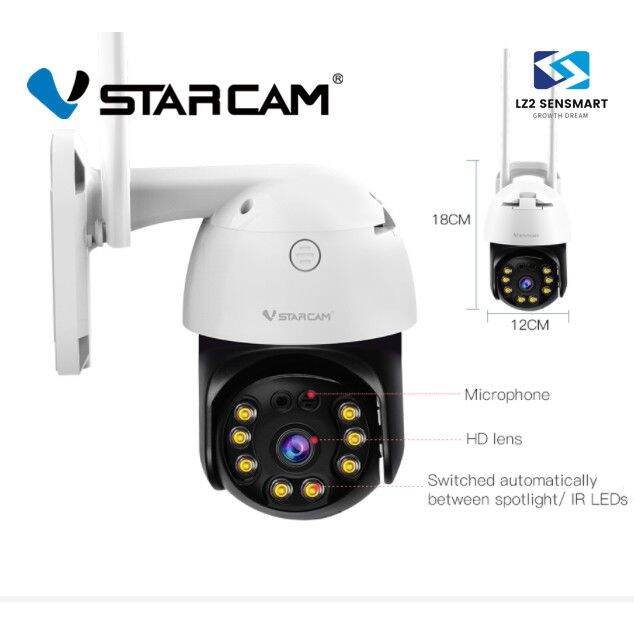 Vstarcam CS64 ใหม่2021 กล้องวงจรปิดไร้สาย Outdoor ความละเอียด 3MP(1296P ...
