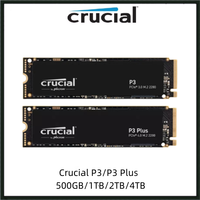 Crucial P3 / P3 Plus 500GB 1TB 2TB 4TB PCIe 4.0 Gen4 NVMe M.2 Storage ...